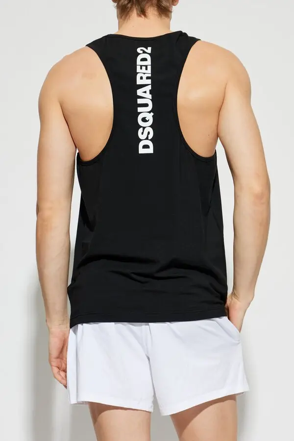 Dsquared2 Sleeveless Lingerie Top - Black
