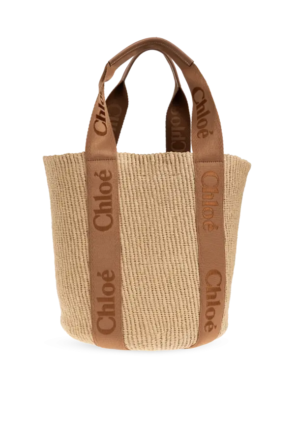 Chloé Woody Large Shopper Bag - Beige