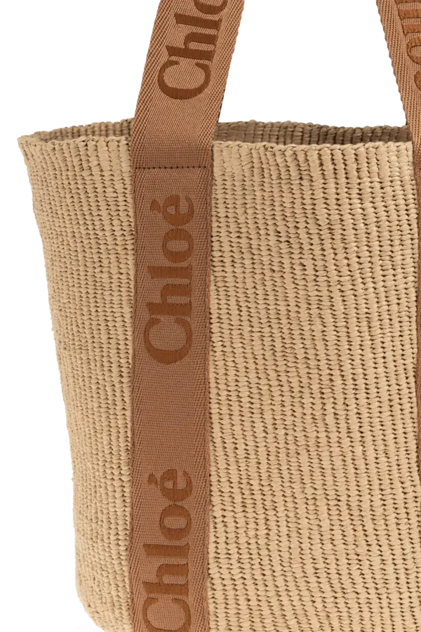 Chloé Woody Large Shopper Bag - Beige