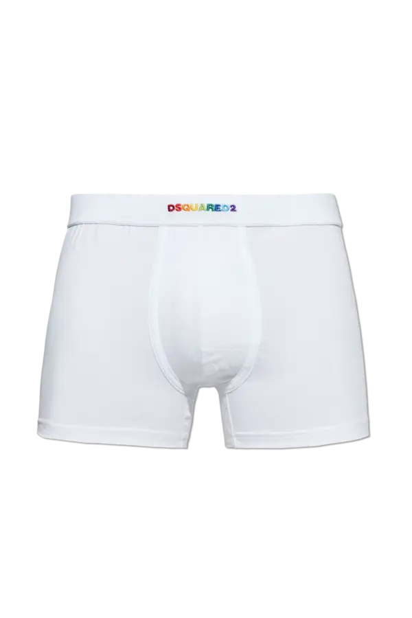 Dsquared2 Cotton Boxers With Logo - White