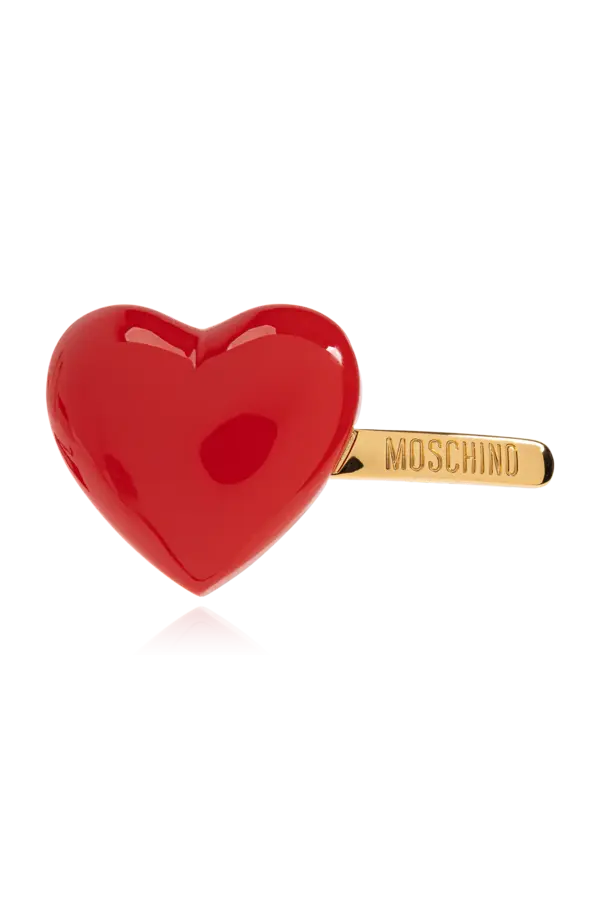 Moschino Heart Barrette - Red