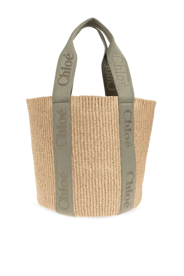 Chloé Woody Large Shopper Bag - Beige