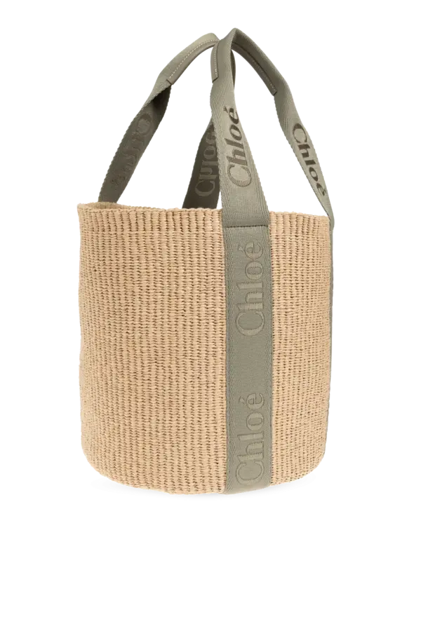 Chloé Woody Large Shopper Bag - Beige