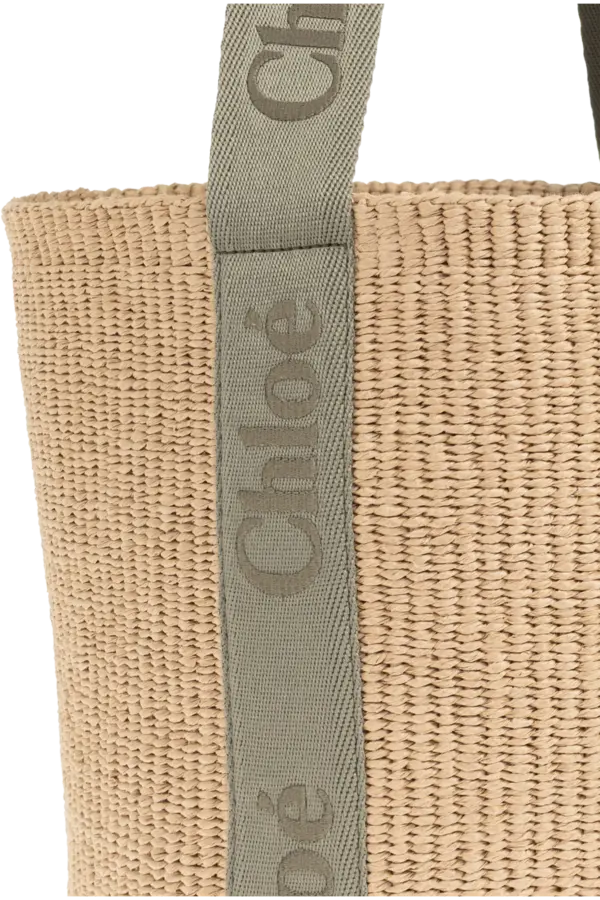 Chloé Woody Large Shopper Bag - Beige