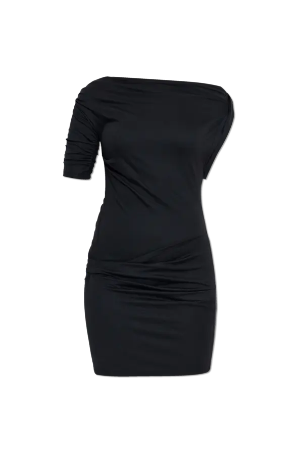 Jacquemus Dress With Decorative Draping - Black