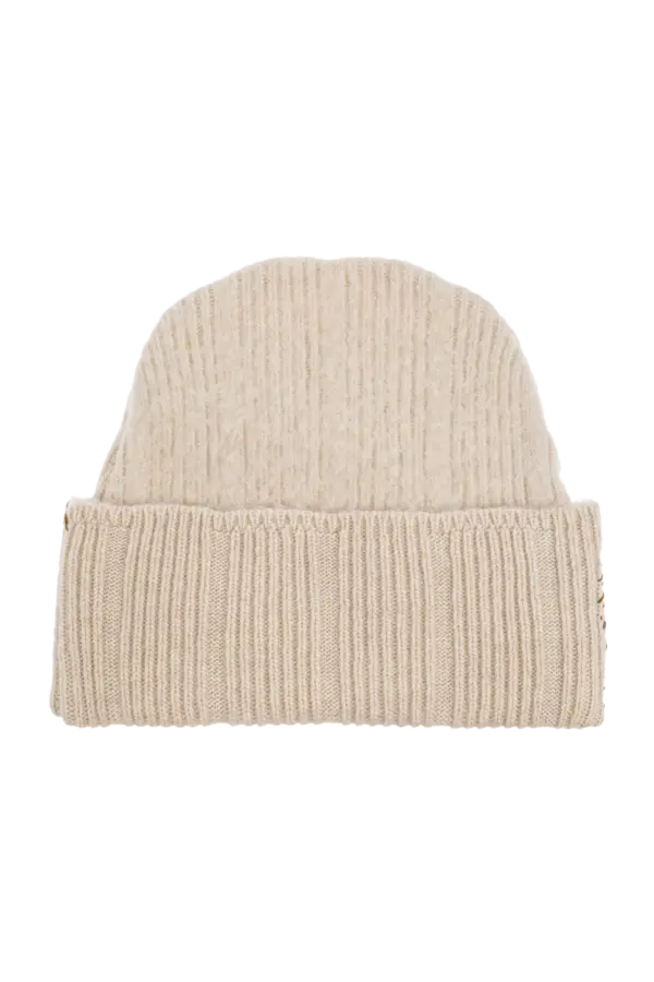 Marni Wool Beanie With Stitching - Beige