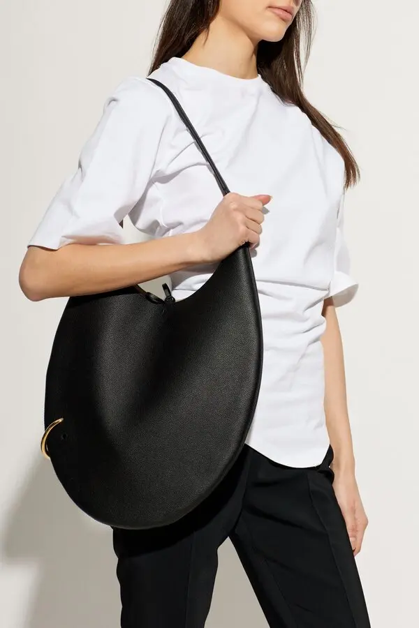Tory Burch Pierced Soft Shoulder Bag - Black