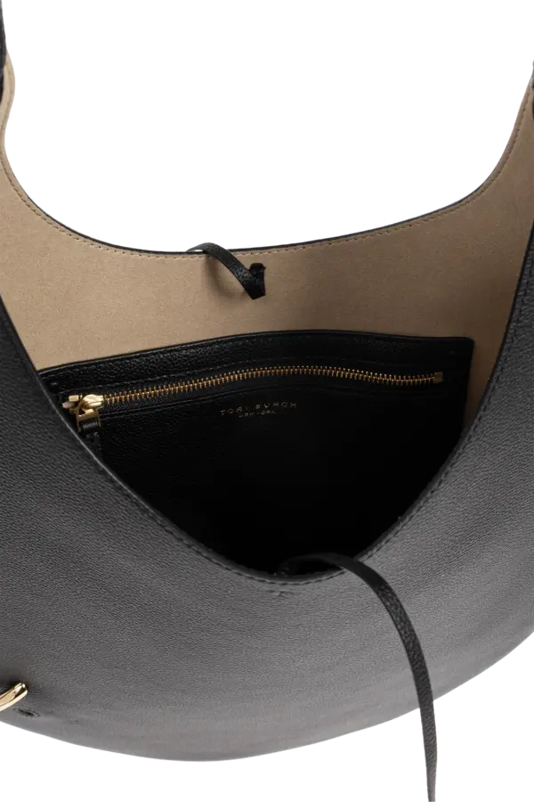 Tory Burch Pierced Soft Shoulder Bag - Black