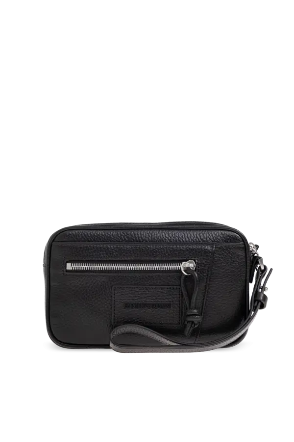 Emporio Armani Leather Handbag - Black