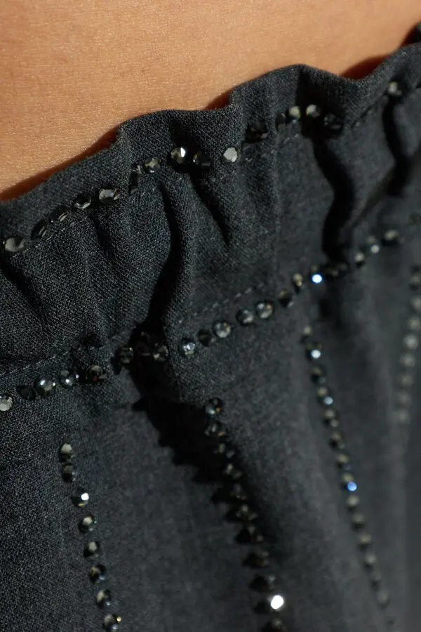SELF-PORTRAIT Sequin Detailed Trousers
