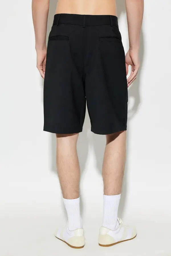 ENTIRE STUDIOS Pleated Knee Length Shorts - Black