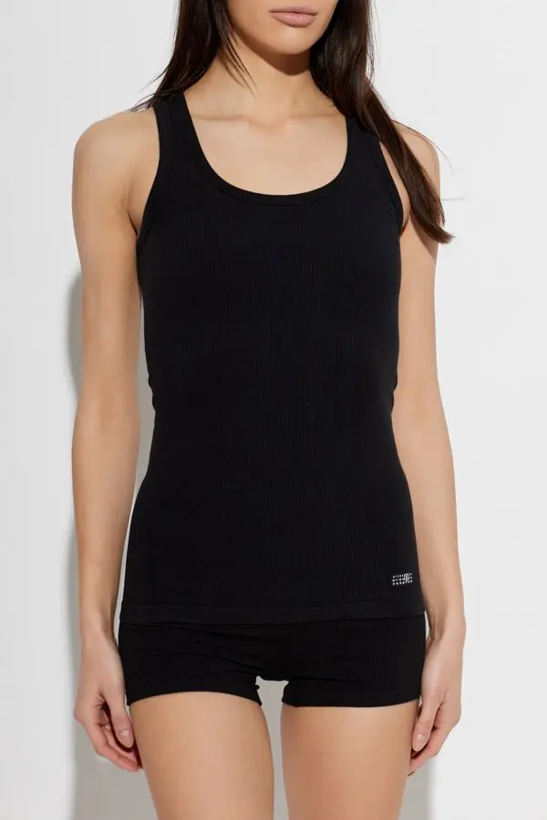 MAISON MARGIELA Ribbed Tank Top - Black