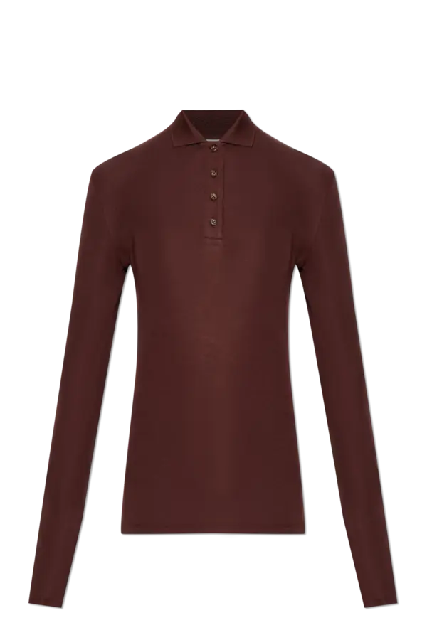ENTIRE STUDIOS Long-sleeve Polo - Brown