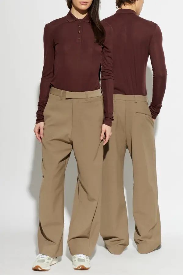 ENTIRE STUDIOS Long-sleeve Polo - Brown