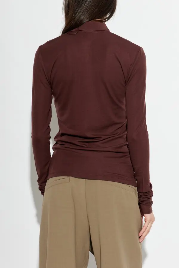 ENTIRE STUDIOS Long-sleeve Polo - Brown