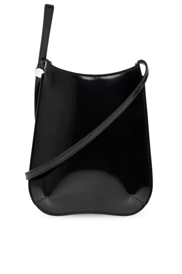 Jacquemus Phone Case `bisou` On A Strap - Black