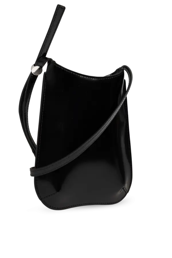 Jacquemus Phone Case `bisou` On A Strap - Black