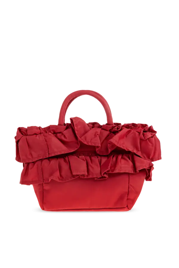 GANNI Logo Handbag - Red