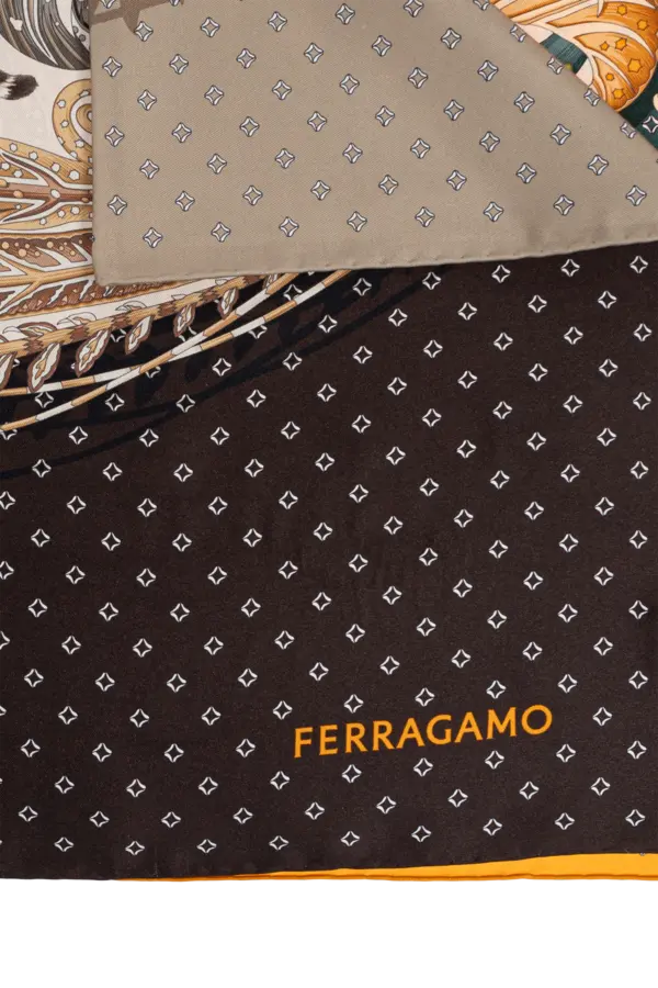 FERRAGAMO Silk Scarf With Print