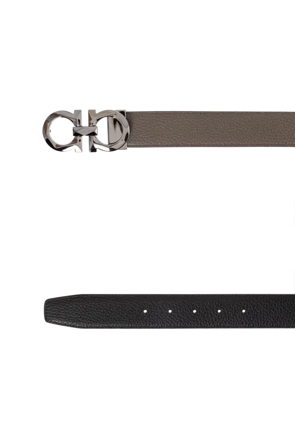 FERRAGAMO Double-sided Belt - Grey