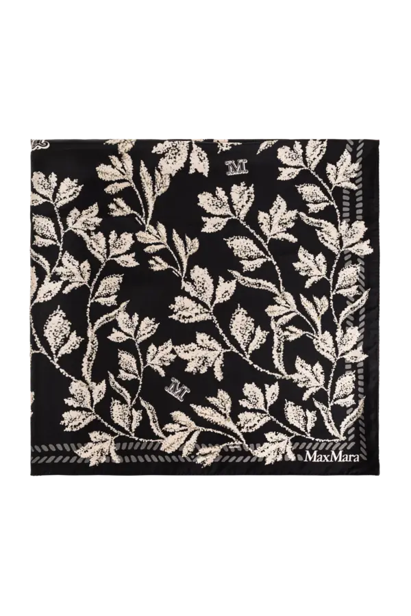 Max Mara Silk Scarf - Black