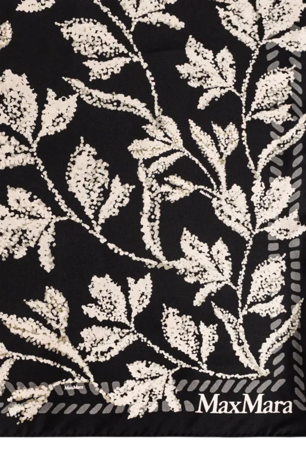 Max Mara Silk Scarf - Black