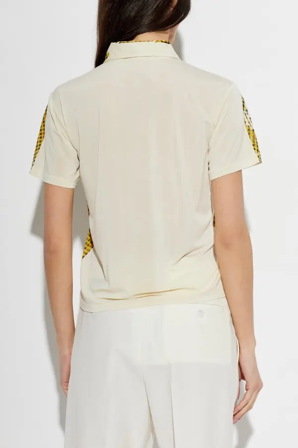 MAISON MARGIELA Checkered T-shirt - Yellow