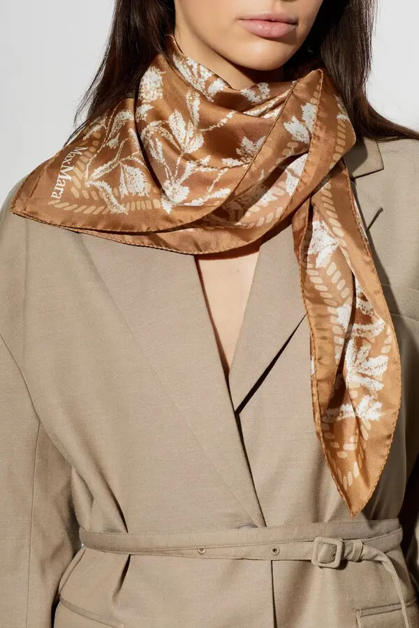 Max Mara Silk Scarf - Beige