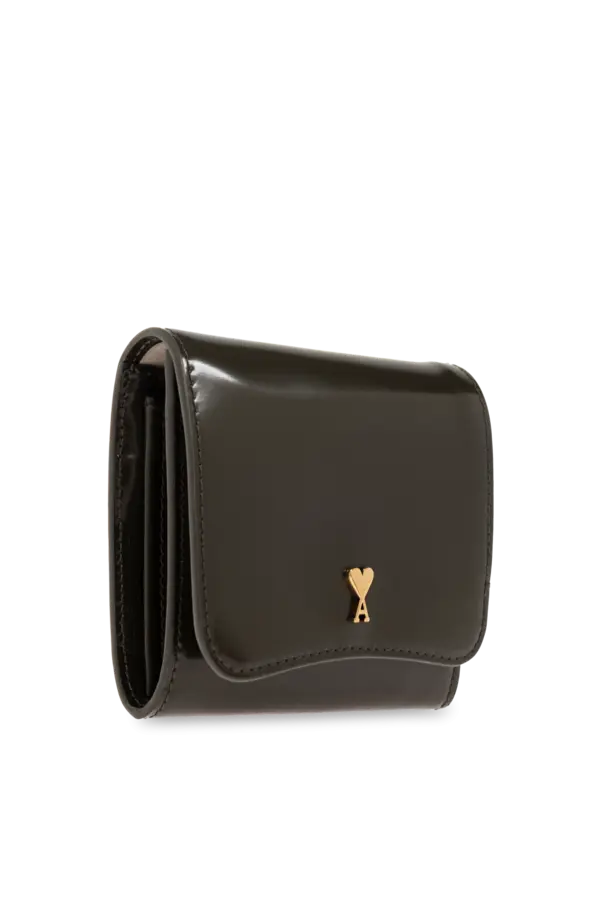AMI Paris Leather Wallet - Green