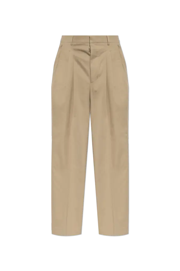 AMI Paris Straight-leg Trousers - Beige