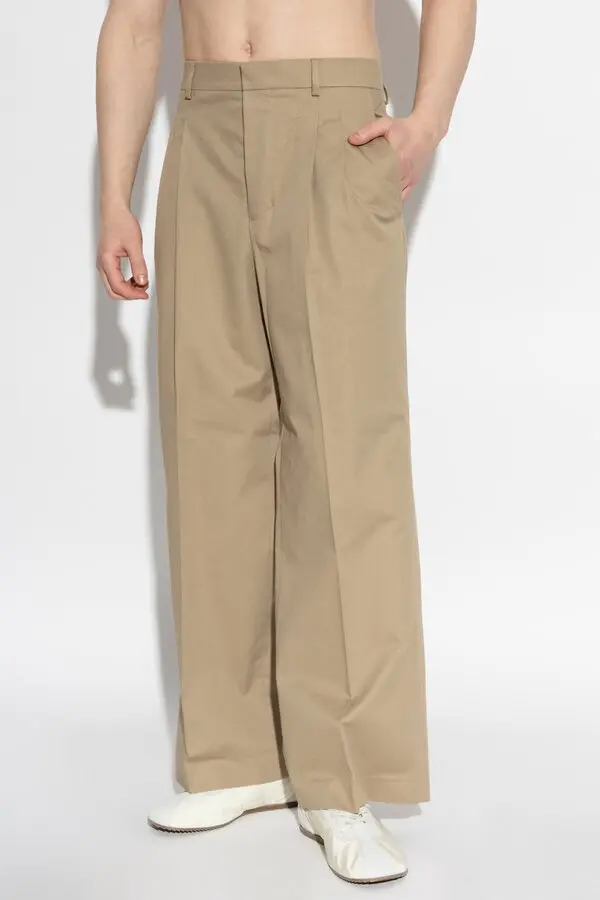AMI Paris Straight-leg Trousers - Beige