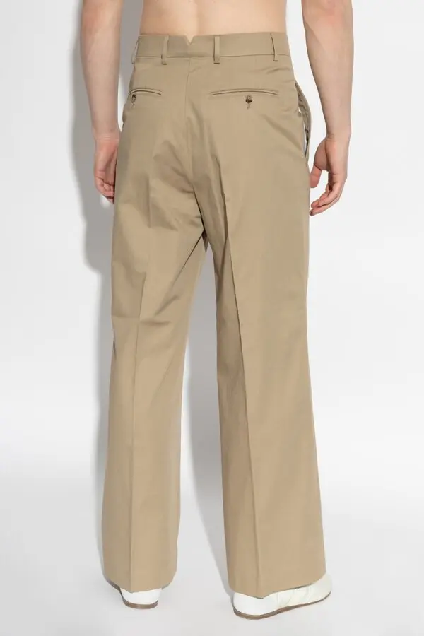 AMI Paris Straight-leg Trousers - Beige