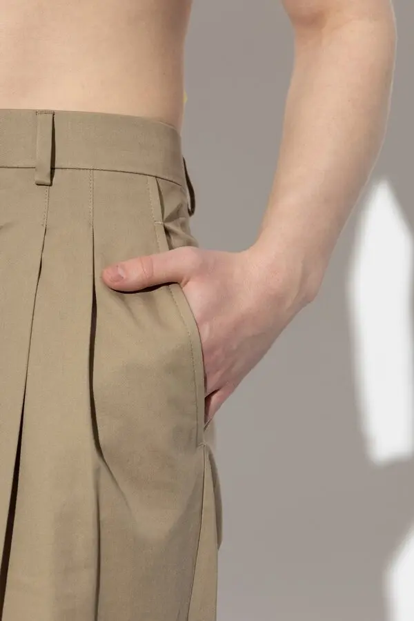 AMI Paris Straight-leg Trousers - Beige