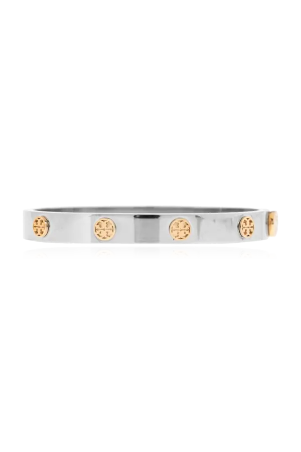 Tory Burch Logo Bangle Bracelet - Silver