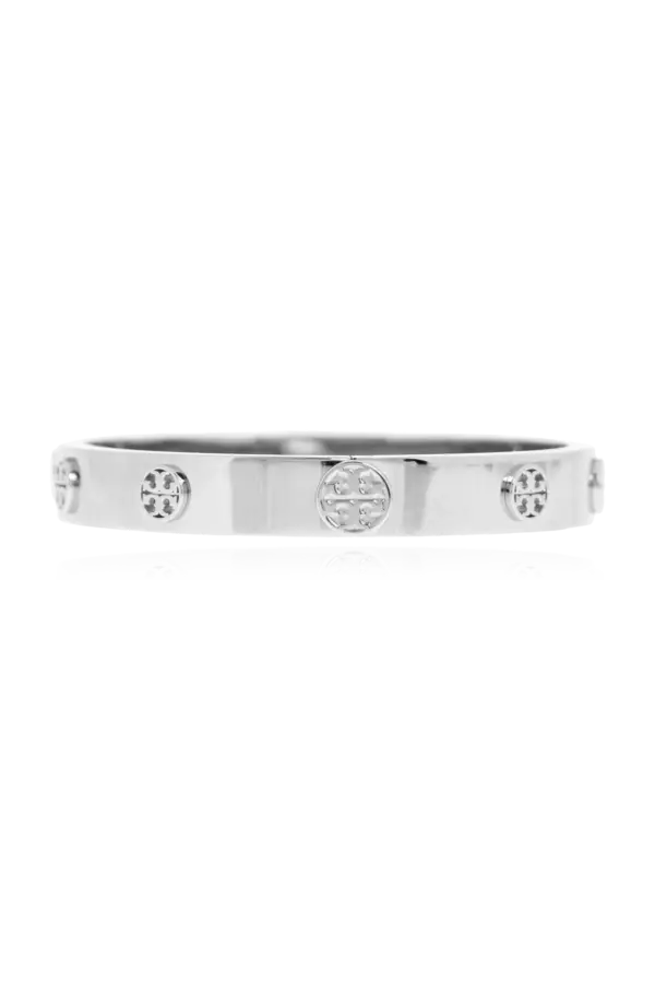 Tory Burch Logo Bangle Bracelet - Silver
