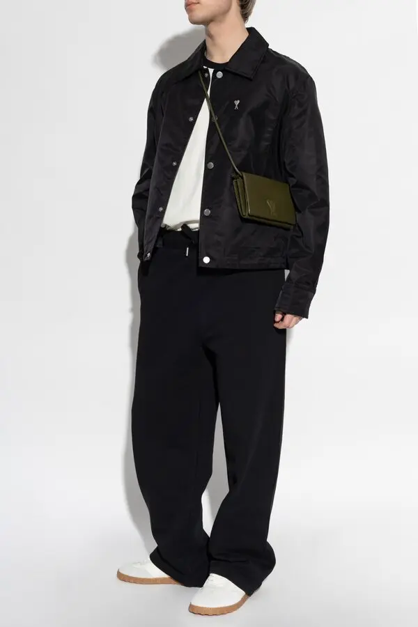 AMI Paris Wide-leg Sweatpants - Black