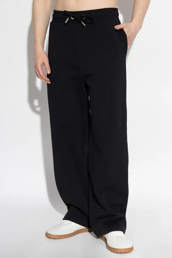 AMI Paris Wide-leg Sweatpants - Black