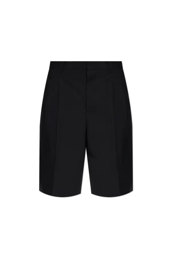AMI Paris Wool Shorts - Black