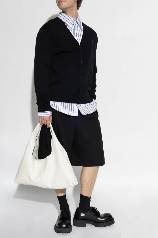 AMI Paris Wool Shorts - Black
