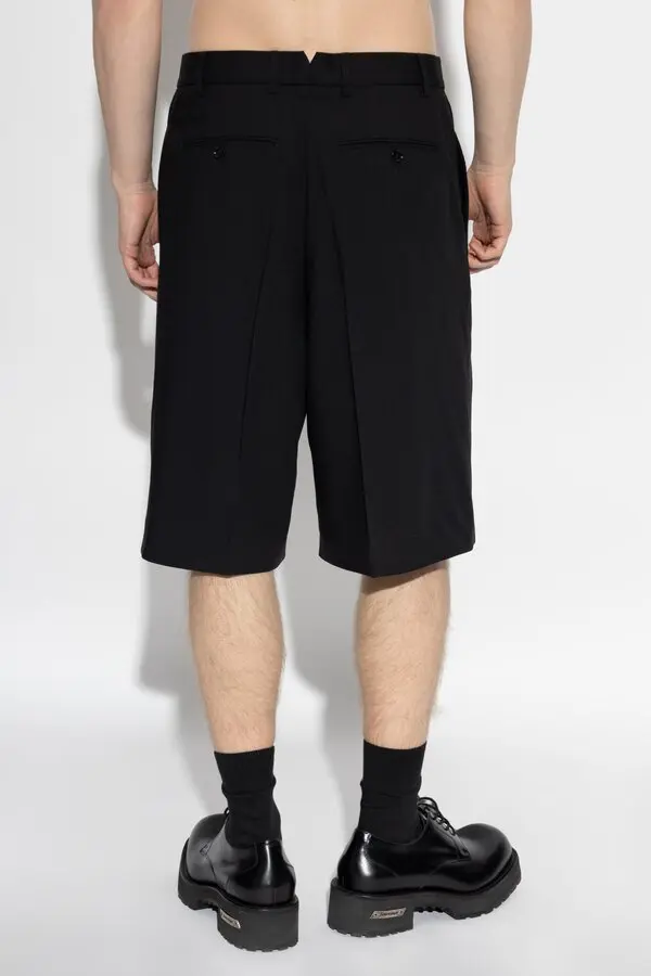 AMI Paris Wool Shorts - Black