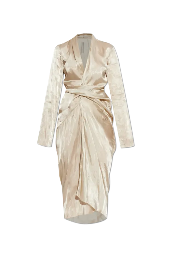 Rick Owens Tie-waist Long-sleeve Dress