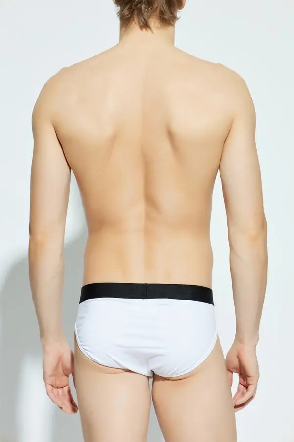 Dsquared2 Cotton Briefs With Logo - White