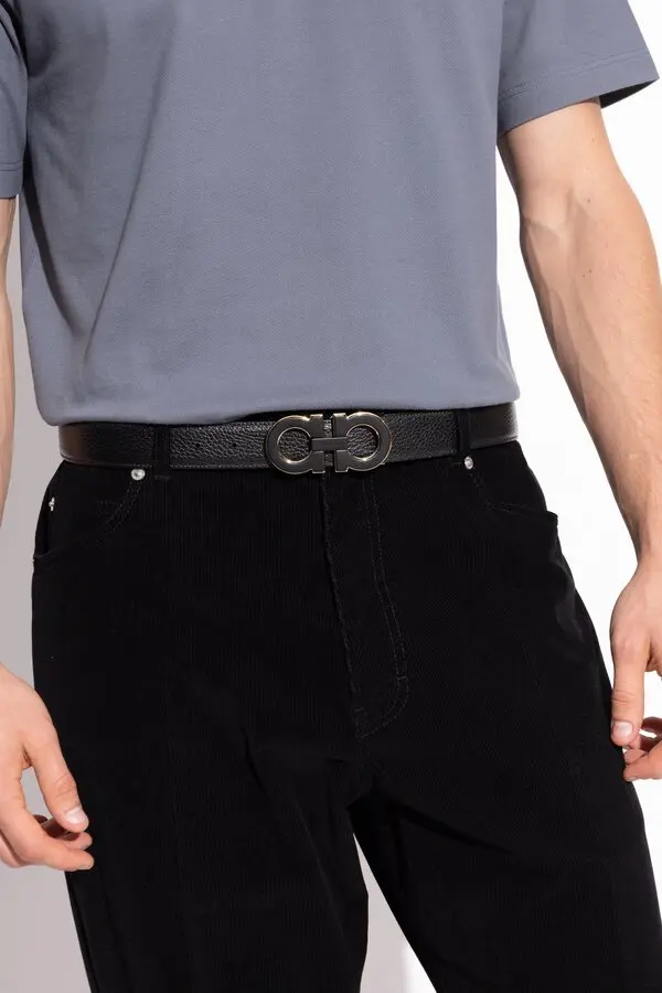 FERRAGAMO Reversible Belt - Black