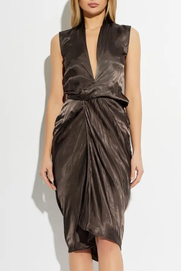 Rick Owens Sleeveless Tie-waist Dress