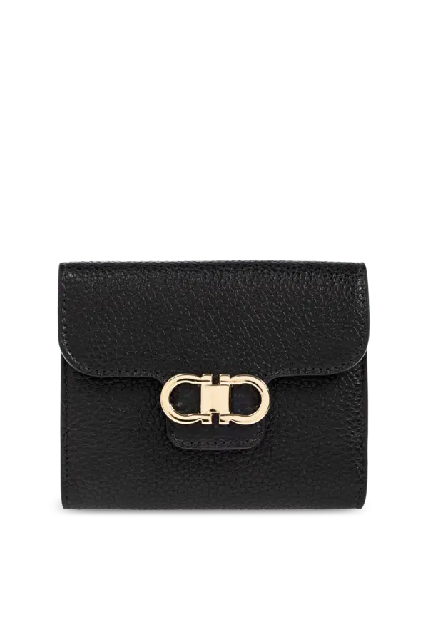 FERRAGAMO Leather Wallet - Black