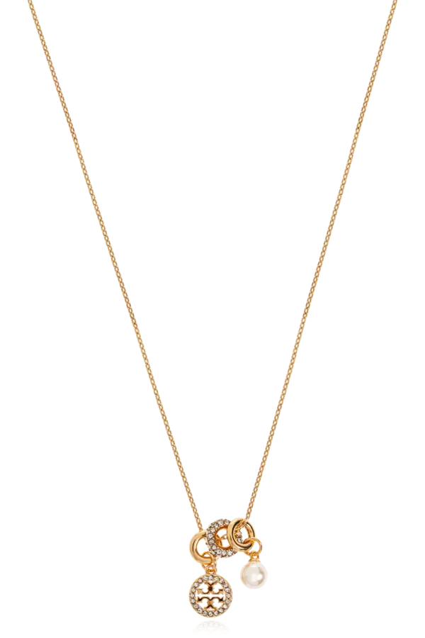 Tory Burch Short Necklace With Crystals - Gold