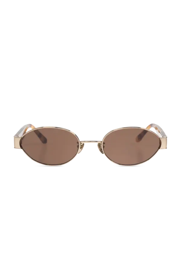 Linda Farrow Oval Sunglasses - Silver