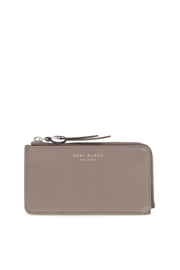 Tory Burch Leather Card Holder - Brown
