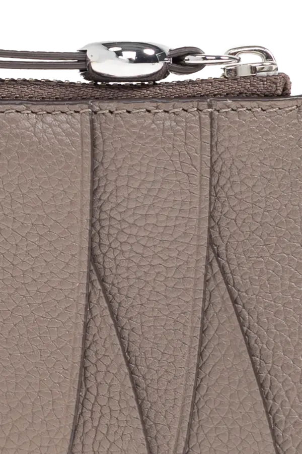 Tory Burch Leather Card Holder - Brown
