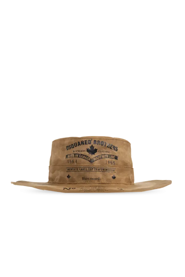 Dsquared2 Printed Hat - Beige